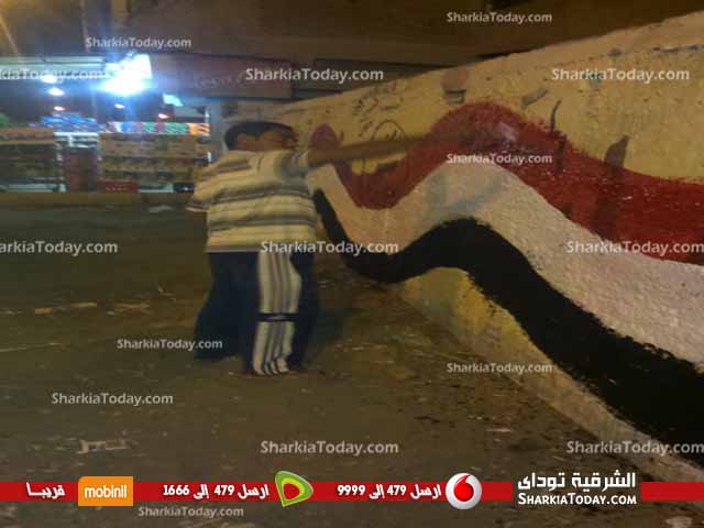 شاهد | القنايات تستقبل عيد الفطر باعلام مصر بمداخل المدينة‏ | الشرقية توداي